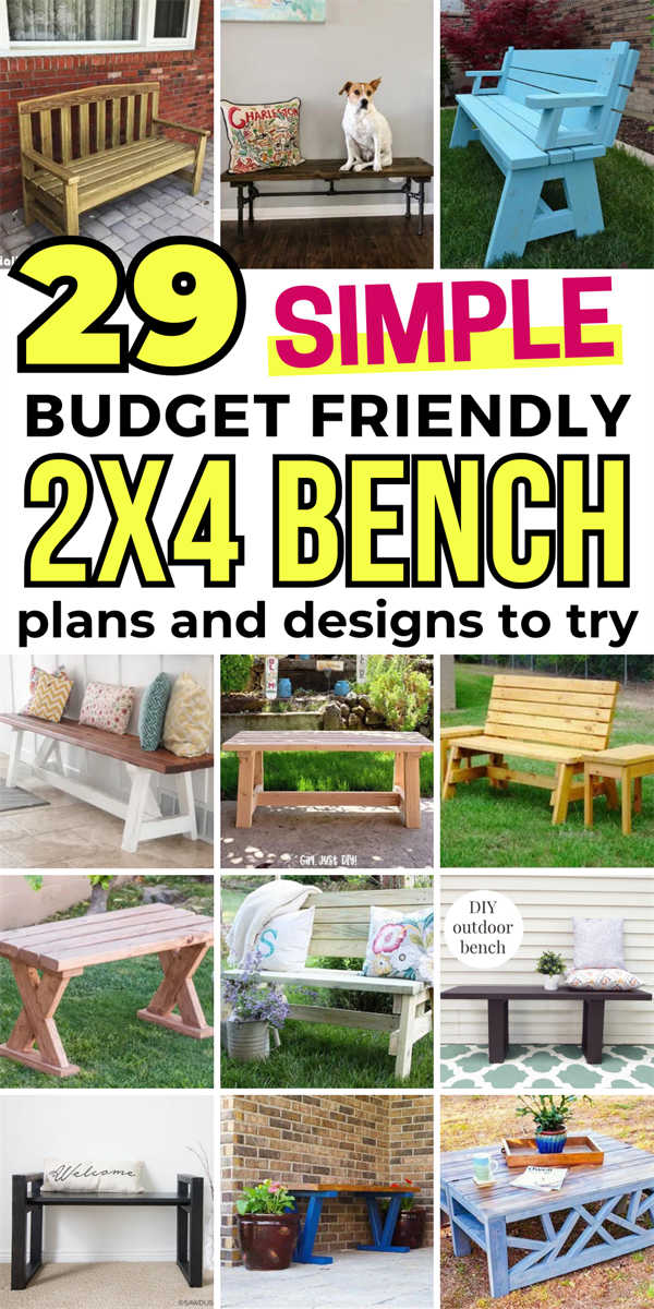 29 Creative DIY 2x4 Bench Designs for Outdoor Spaces