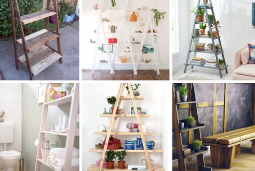 30 DIY Ladder Shelf Designs for Modern Homes