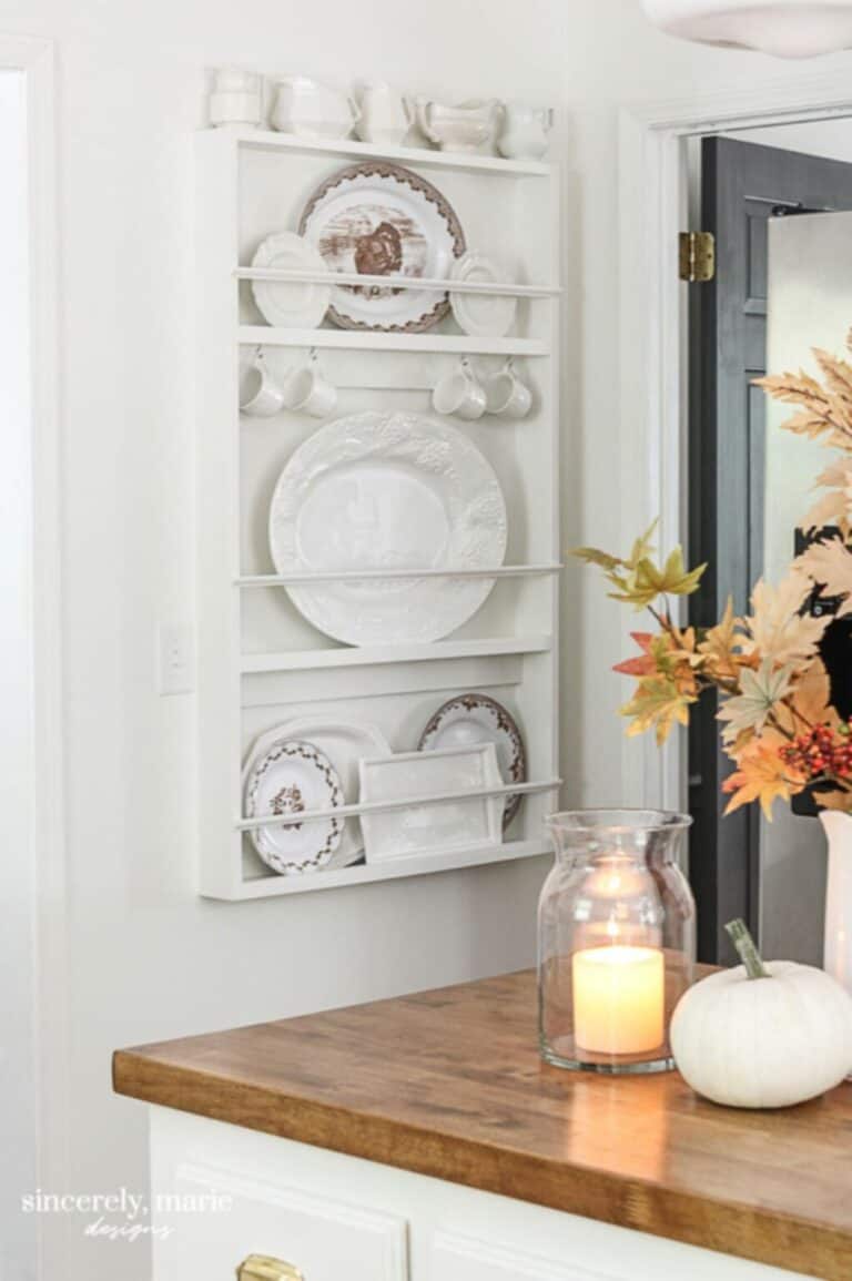 25 Practical DIY Plate Rack Designs for Organized Storage