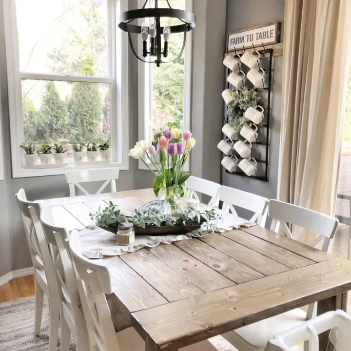 25 DIY Farmhouse Table Ideas for Your Home