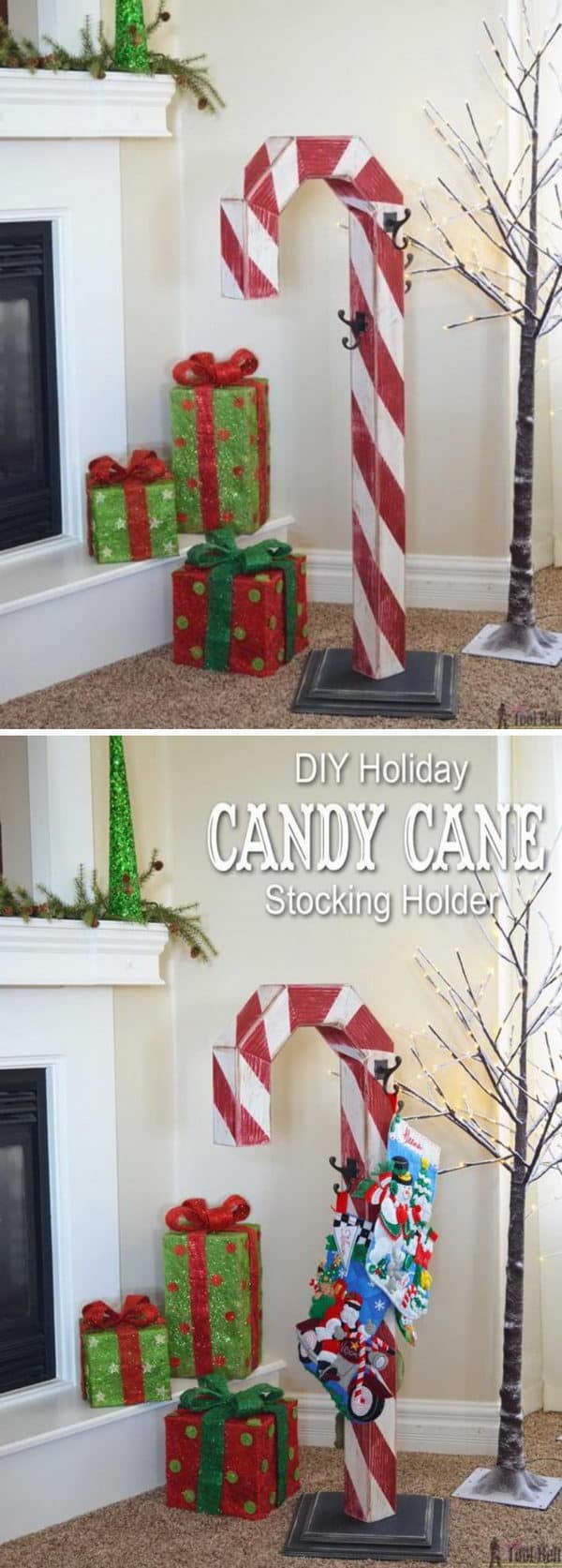 30 DIY Stocking Holders Ideas for Holiday Decor