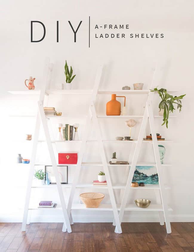 30 DIY Ladder Shelf Designs for Modern Homes