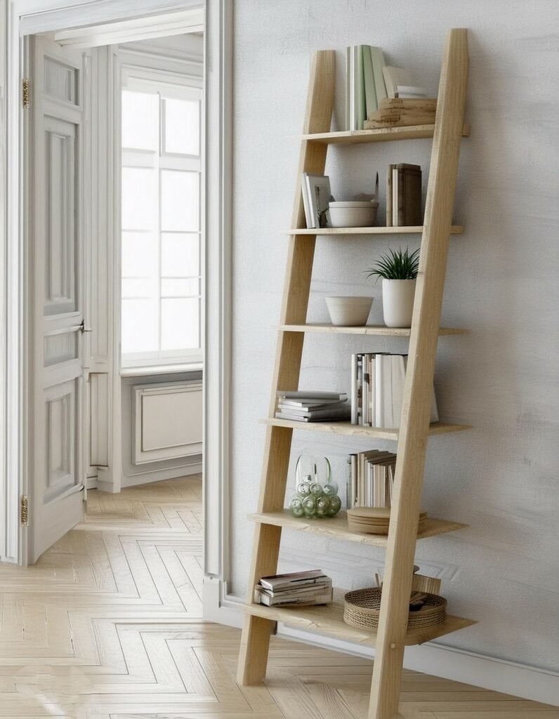 30 DIY Ladder Shelf Plans