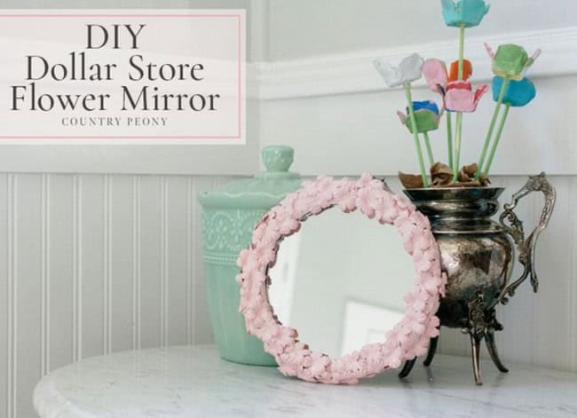 25 Beautiful DIY Flower Mirror Ideas for Floral Decor
