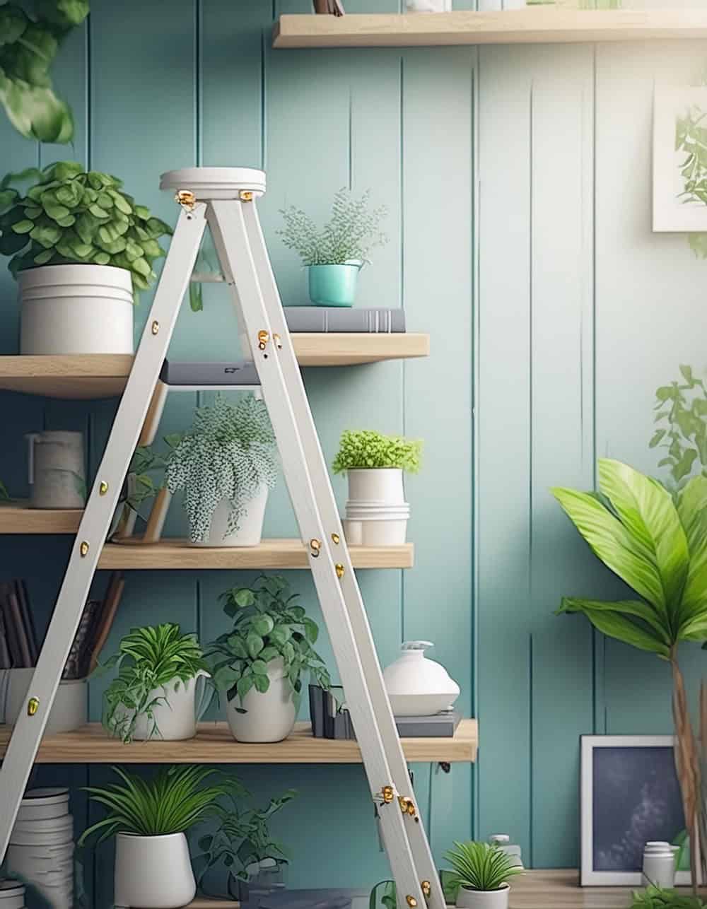 30 DIY Ladder Shelf Designs for Modern Homes