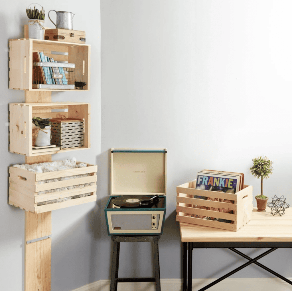 23 Creative DIY Wooden Crate Shelf Ideas for Any Room