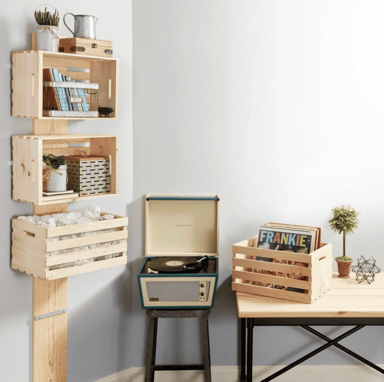 23 Creative DIY Wooden Crate Shelf Ideas for Any Room