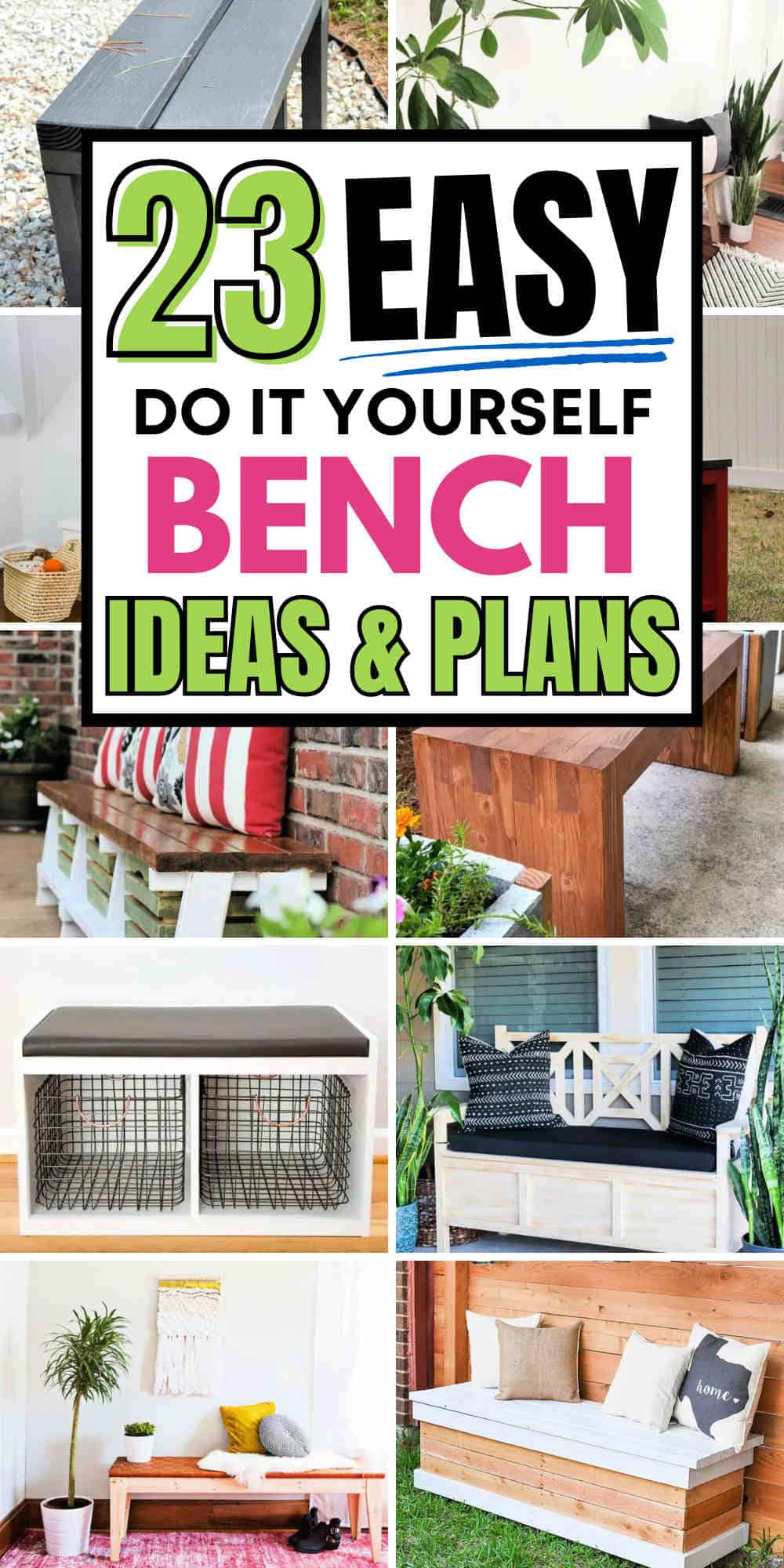 23 DIY Bench Plans for Indoor and Outdoor Comfort