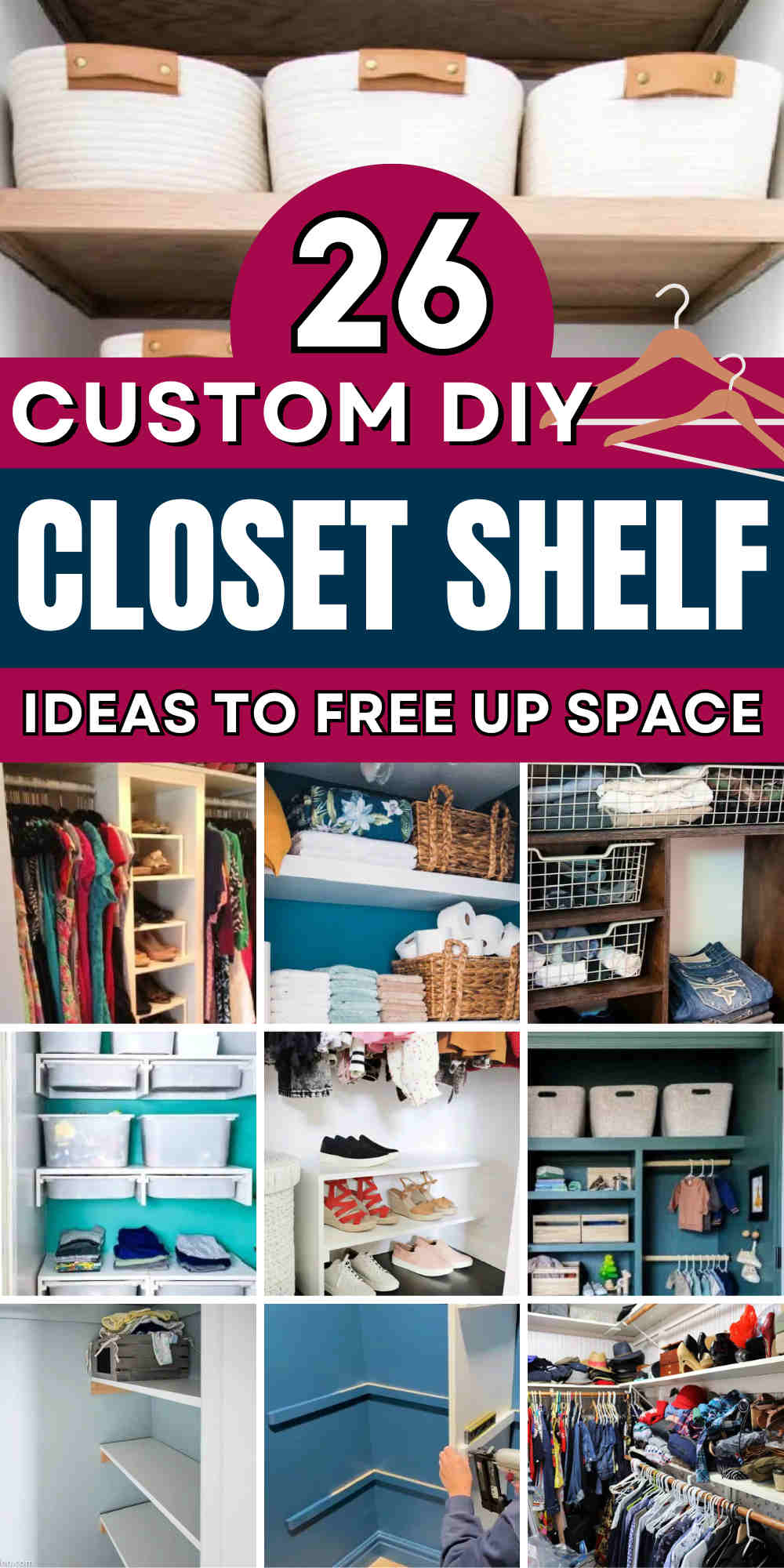 26 Smart DIY Closet Shelf Ideas for Better Organization