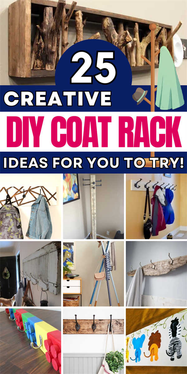 25 DIY Coat Rack Designs for Home Decor