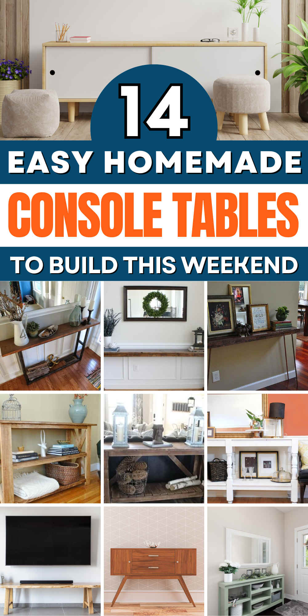 14 DIY Console Table Ideas: Build Your Own Stylish and Functional Table