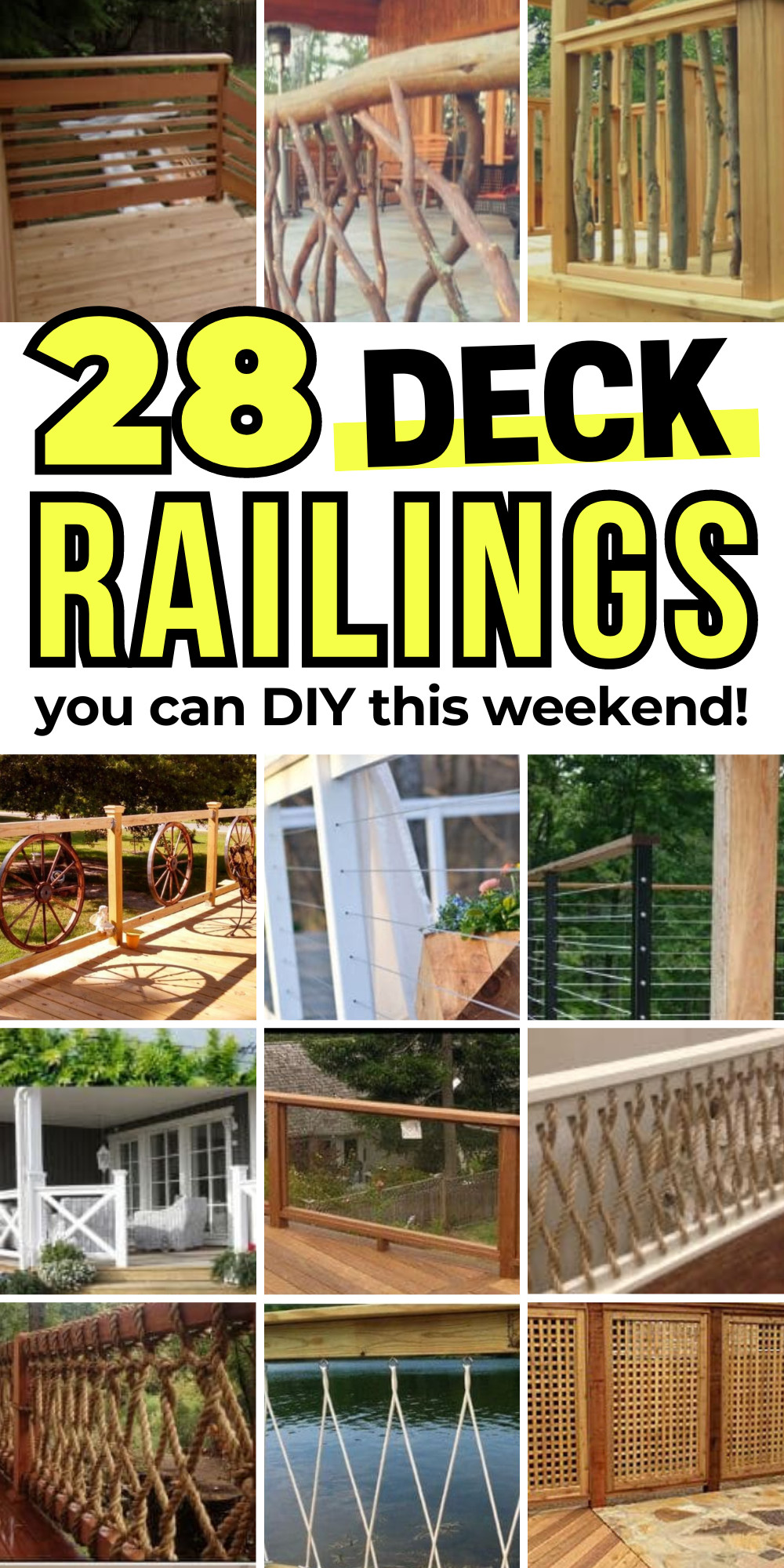 28 Creative DIY Deck Railing Designs for a Unique Look