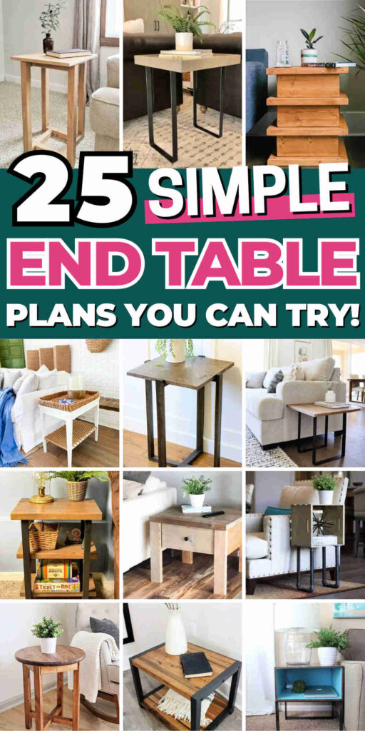 25 Creative DIY End Table Designs for Modern Homes