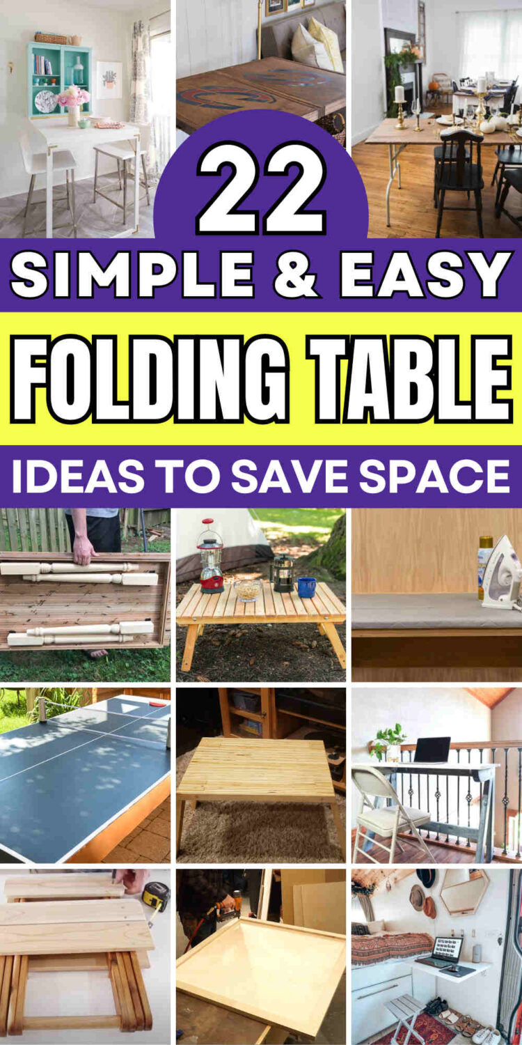 22 Innovative DIY Folding Table Ideas for Space-Saving Solutions