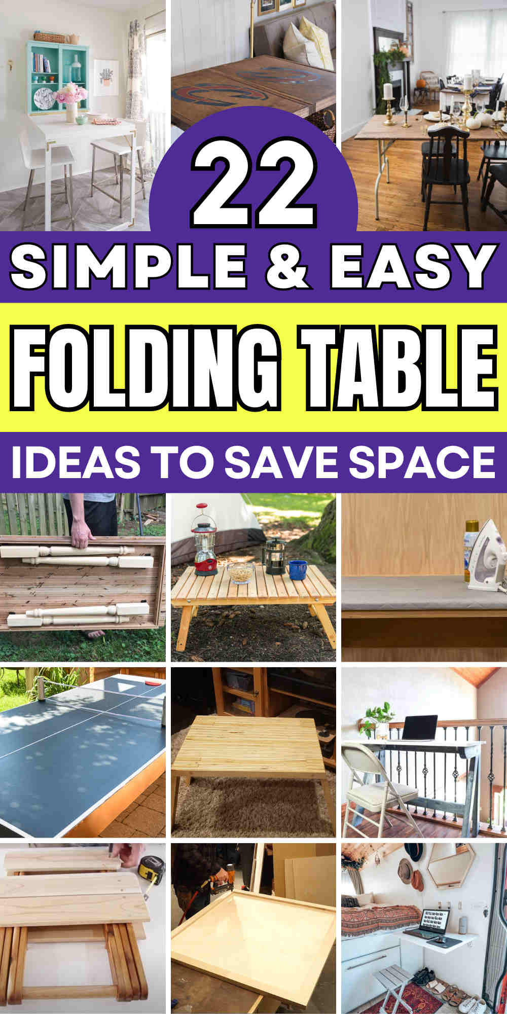 22 Innovative DIY Folding Table Ideas for Space-Saving Solutions