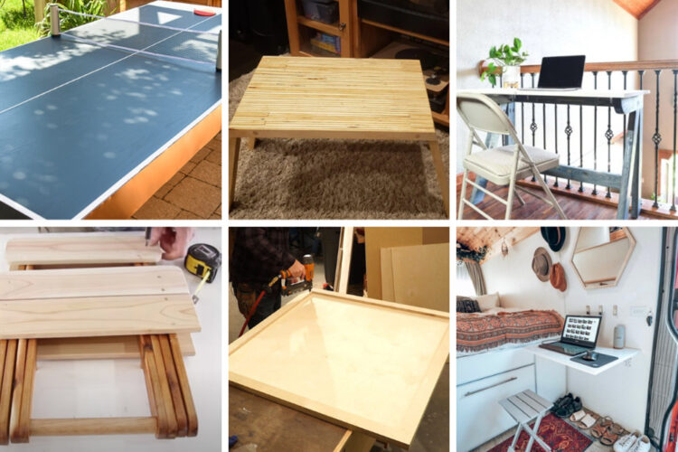 22 Innovative DIY Folding Table Ideas for Space-Saving Solutions