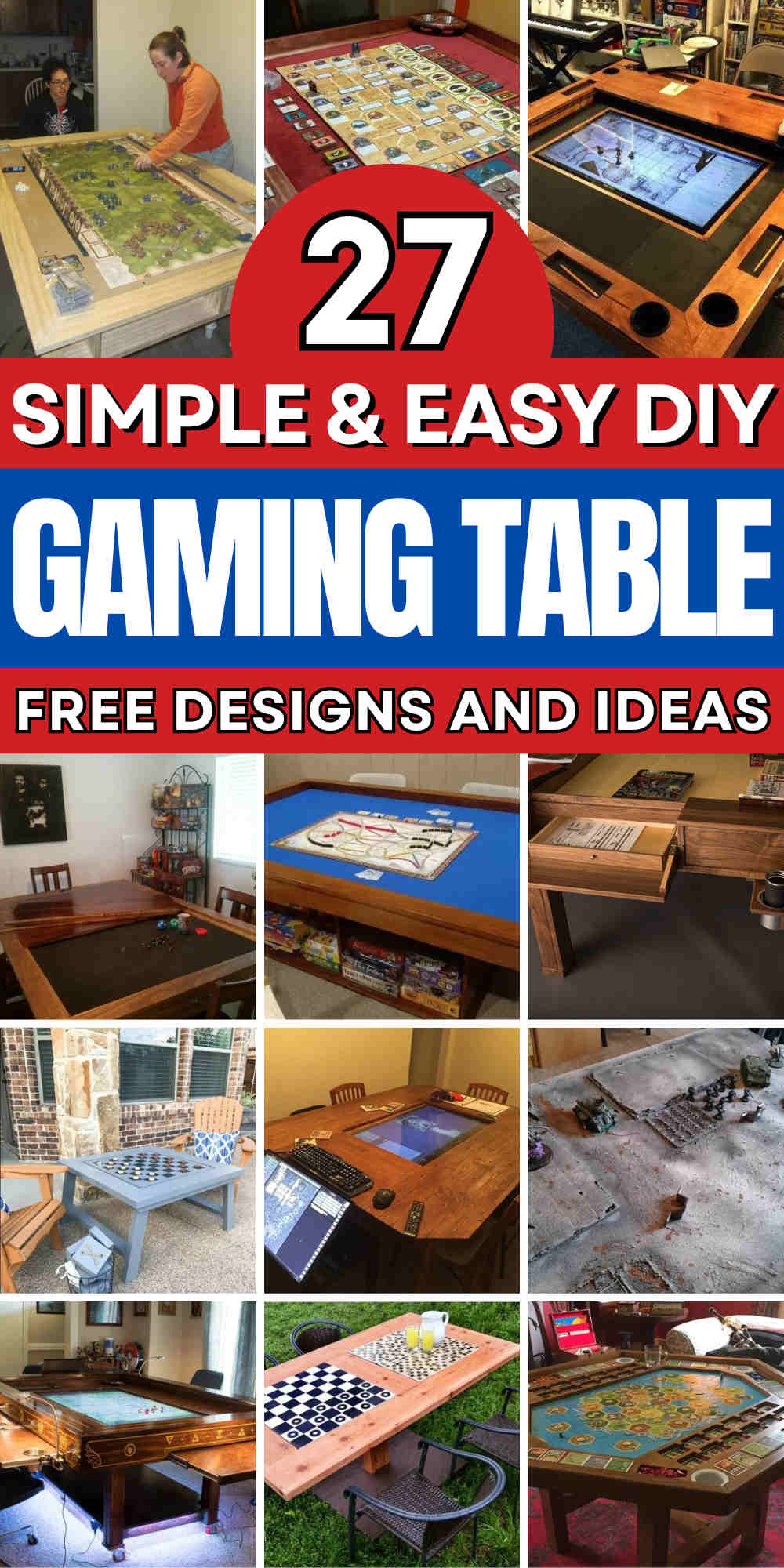 27 Awesome DIY Gaming Table Ideas for Your Entertainment Room