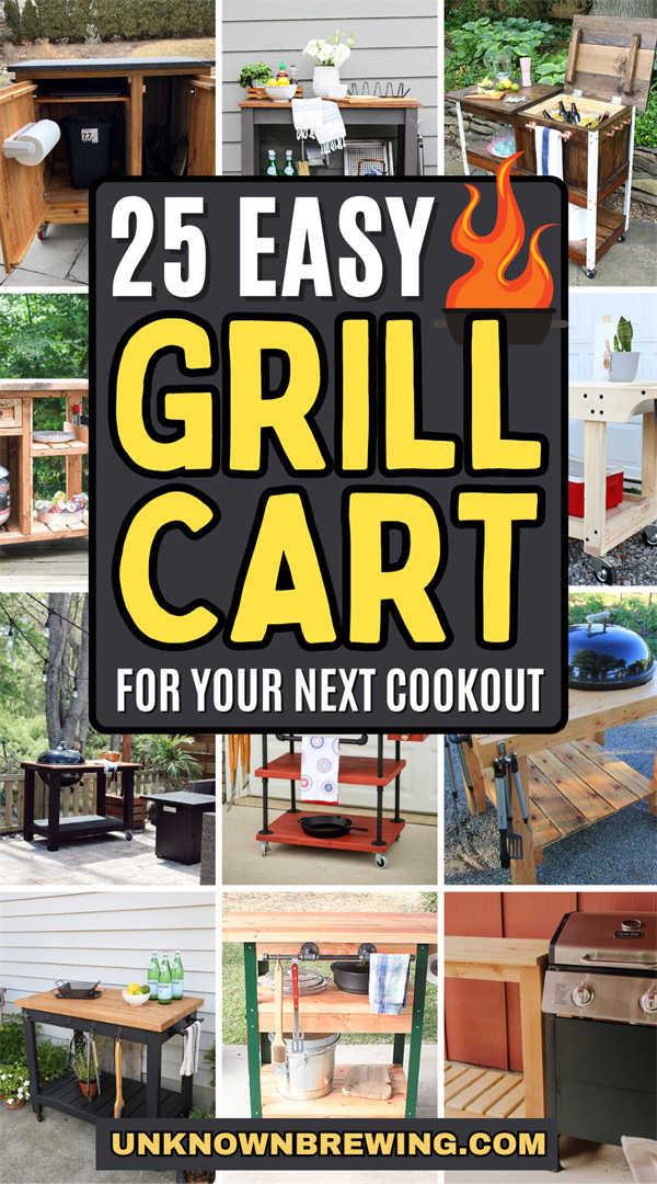 25 DIY Grill Cart Designs for Backyard Entertaining