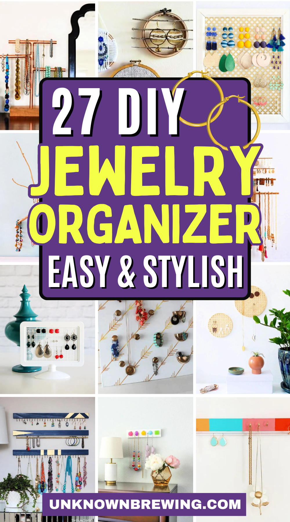 27 DIY Jewelry Organizer Ideas for Your Collection