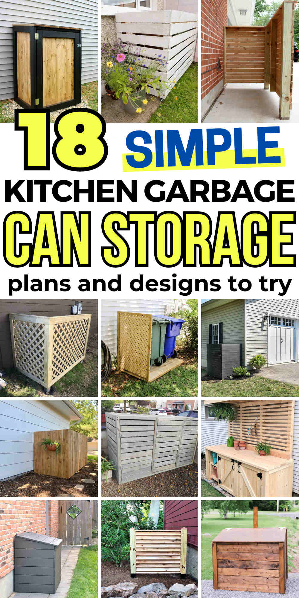 18 Smart DIY Kitchen Garbage Can Storage Ideas