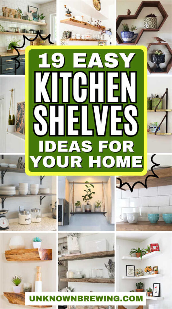 19 Charming DIY Kitchen Shelves Ideas for Extra Storage