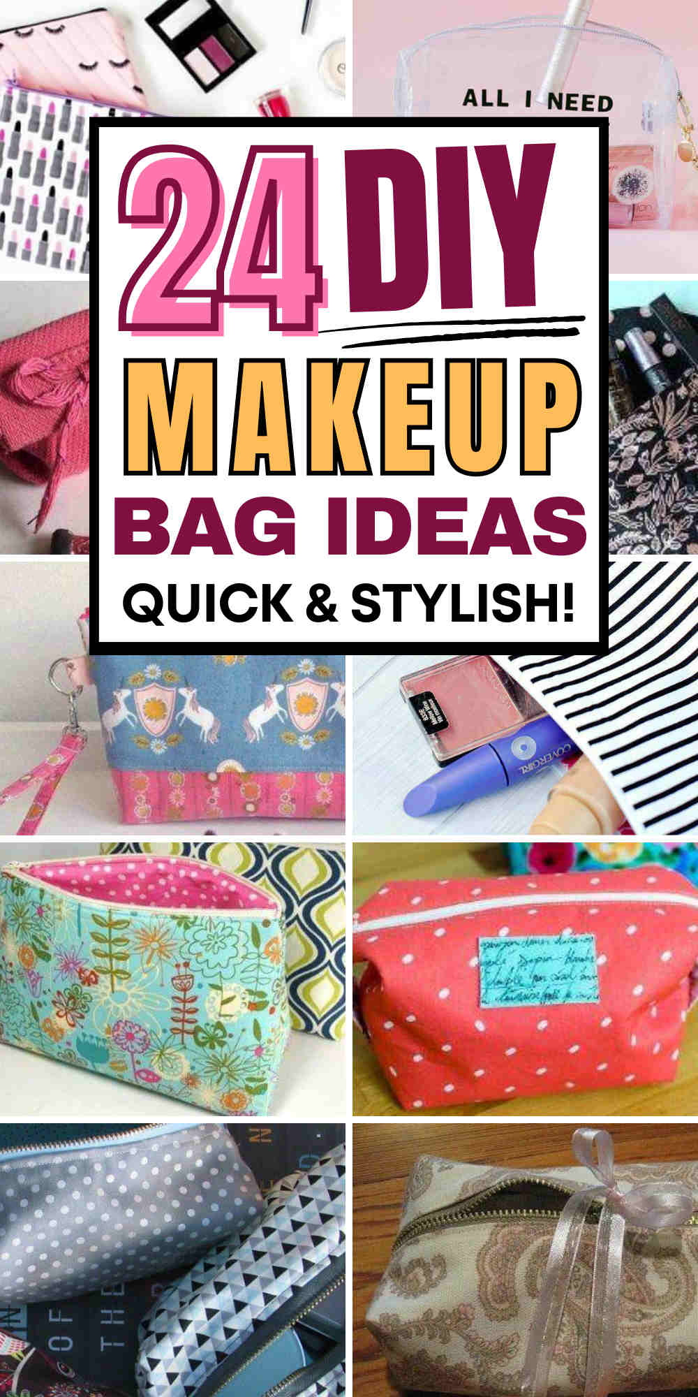24 Stylish DIY Makeup Bag Ideas for Every Occasion