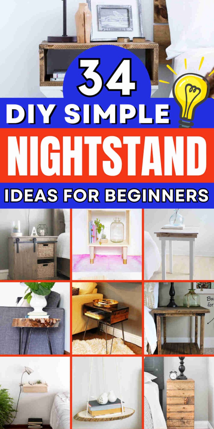 34 Creative DIY Nightstand Designs for Functional and Beautiful Spaces
