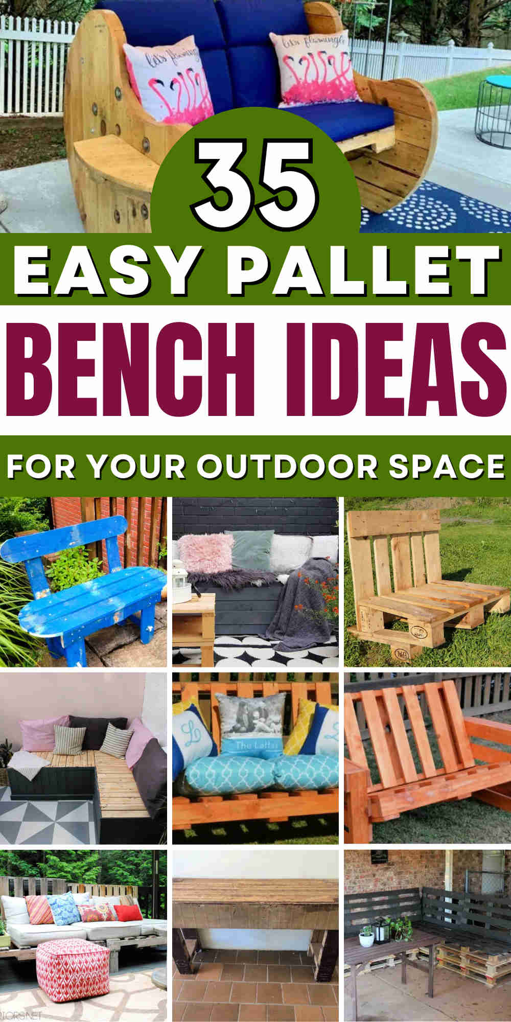 35 Creative DIY Wood Pallet Bench Ideas & Blueprints