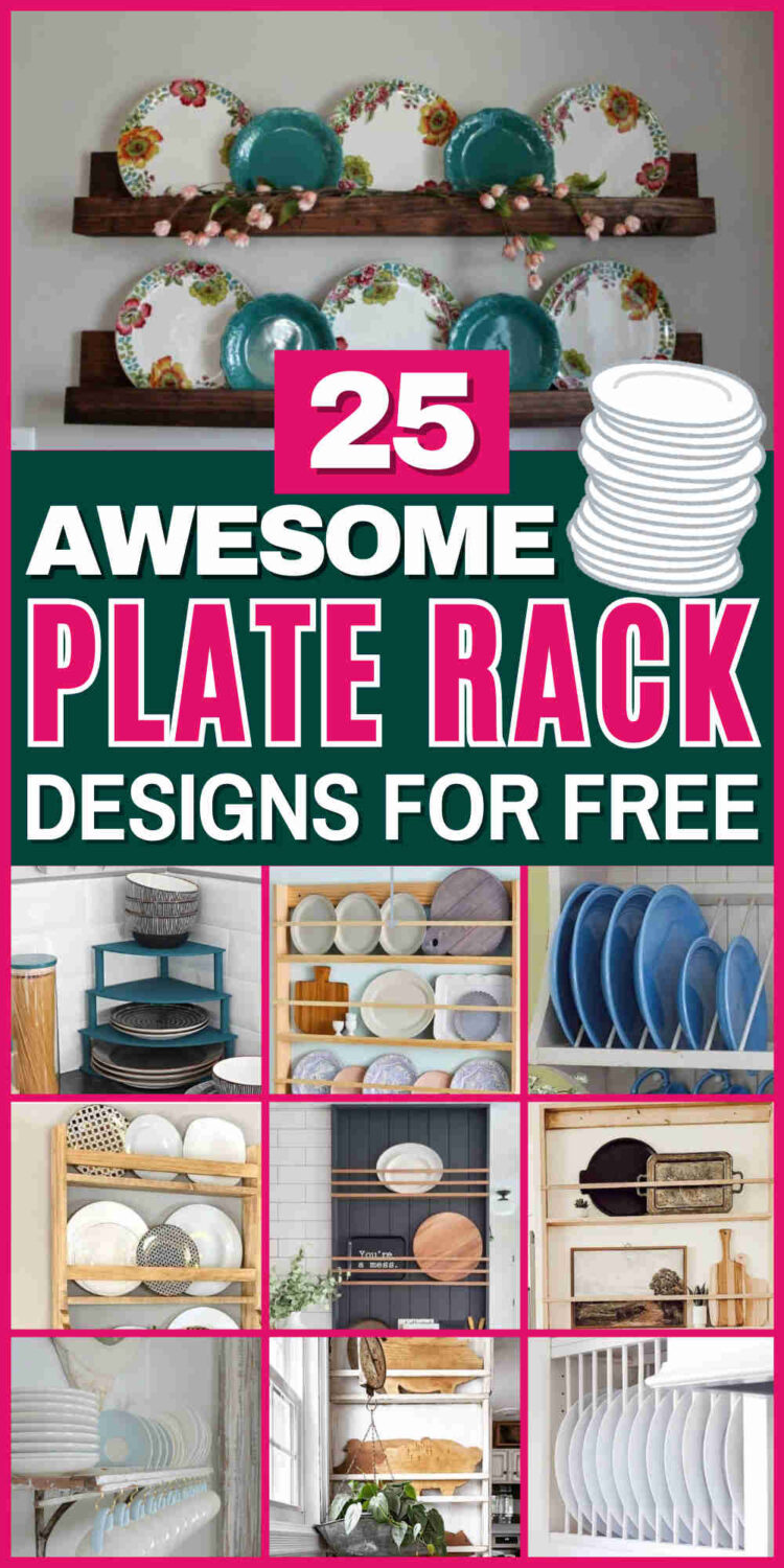 25 Practical DIY Plate Rack Designs for Organized Storage