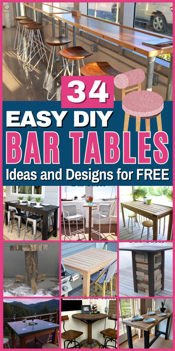 14 Creative DIY Bar Table Designs for Home Bars