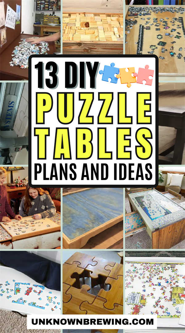 13 DIY Puzzle Table Designs for Family Fun