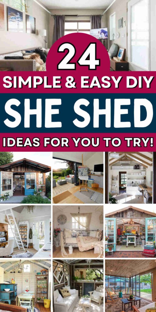 24 Creative DIY She Shed Ideas for a Cozy Retreat