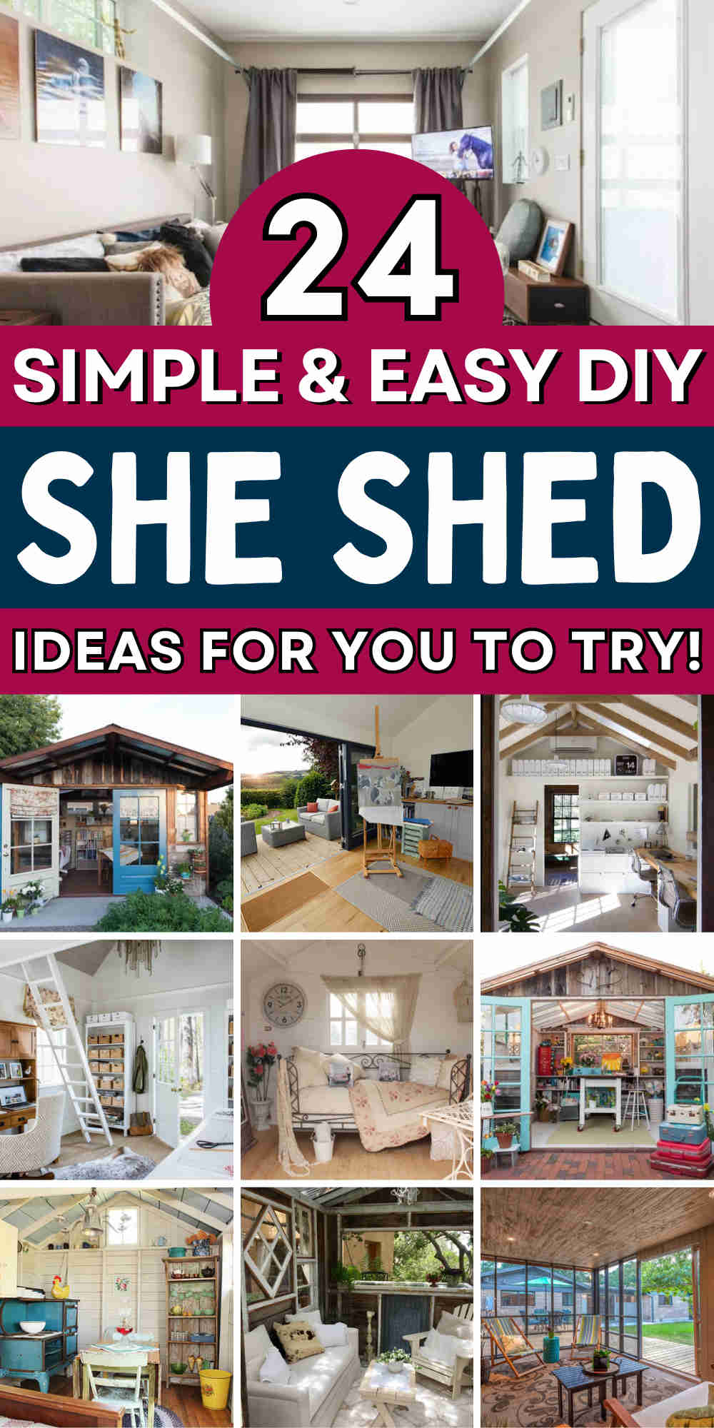24 Creative DIY She Shed Ideas for a Cozy Retreat