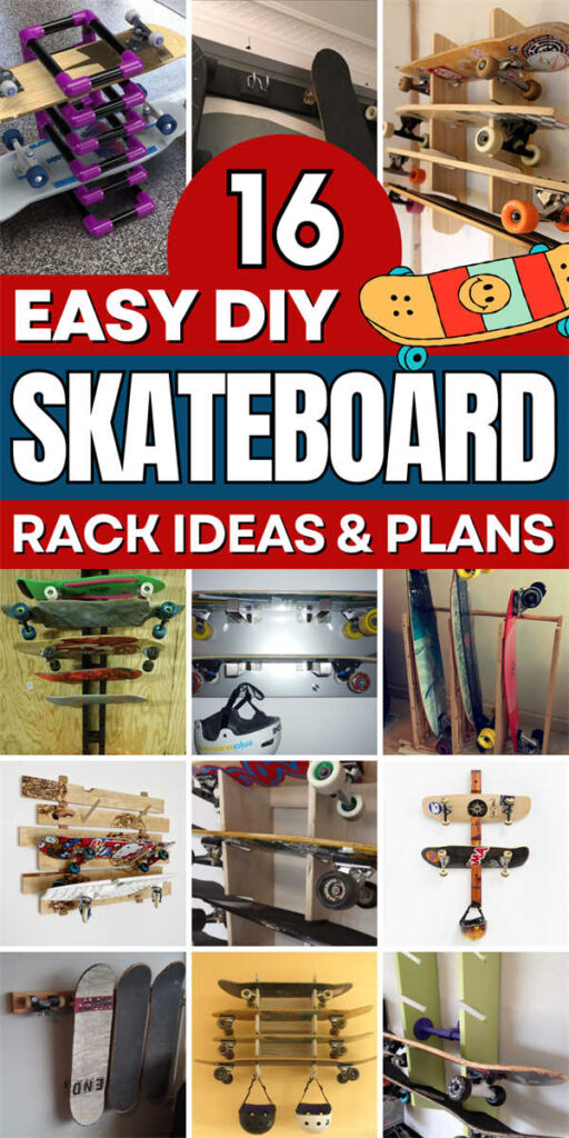 16 Easy DIY Skateboard Rack Plans for Small Spaces
