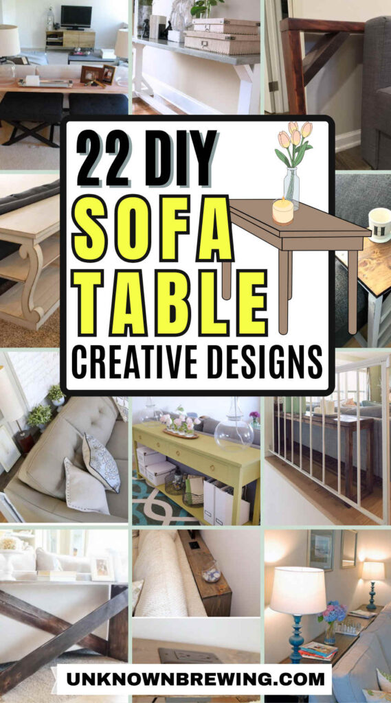 22 DIY Sofa Table Ideas: Creative and Practical Designs for Your Living ...