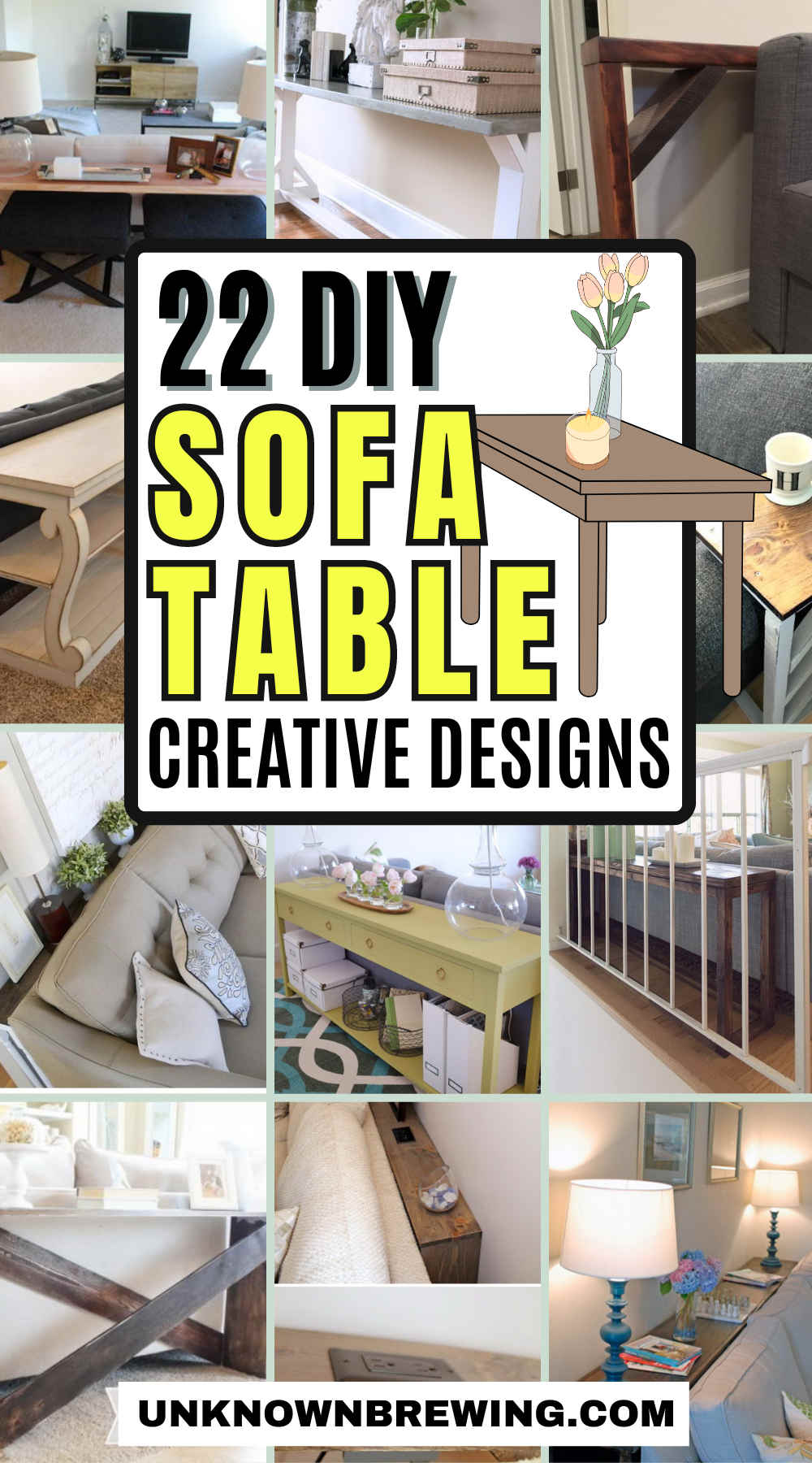 22 DIY Sofa Table Ideas: Creative and Practical Designs for Your Living ...