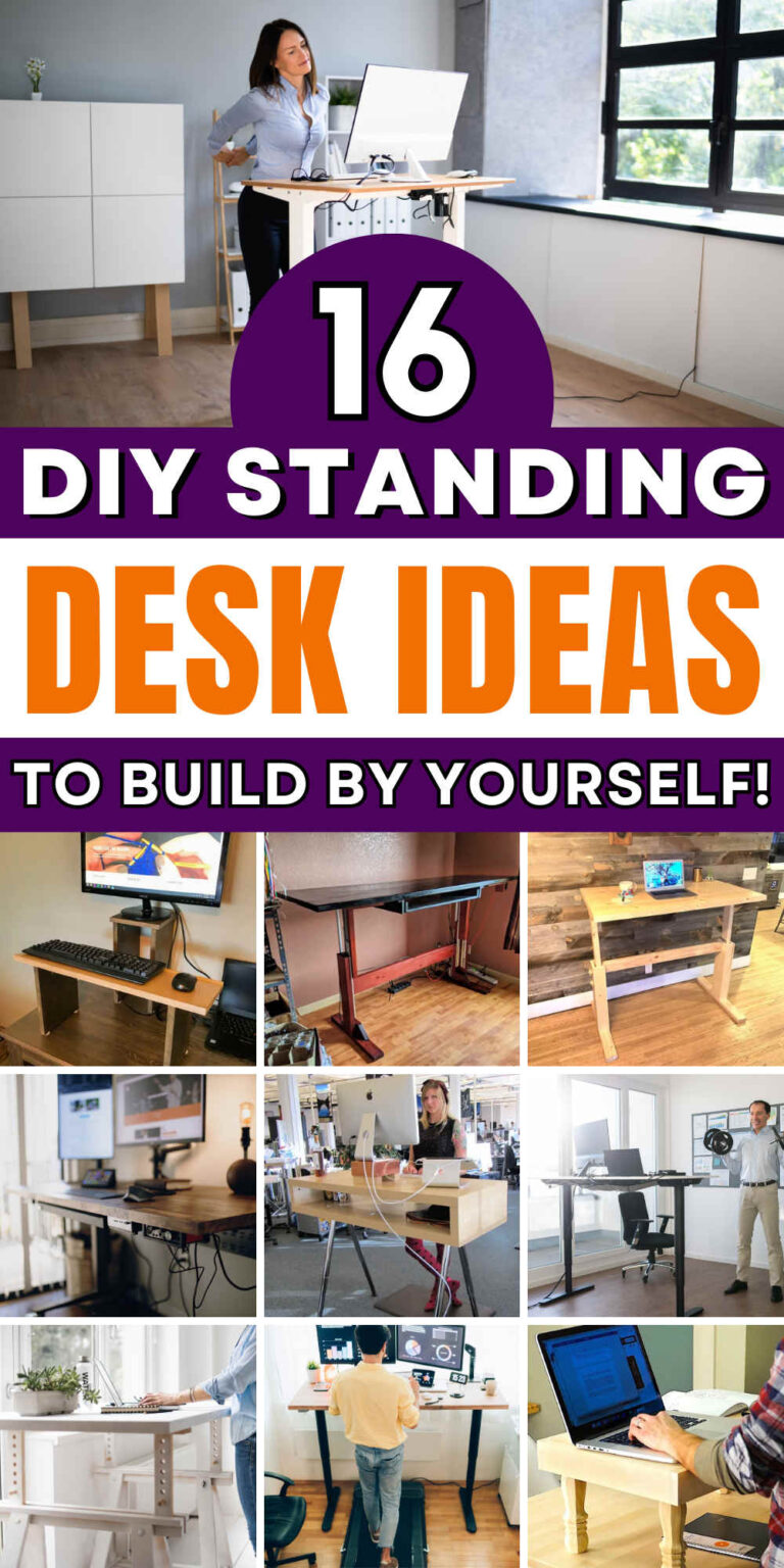 16 DIY Standing Desk Plans: Build Your Own Adjustable Desk at Home