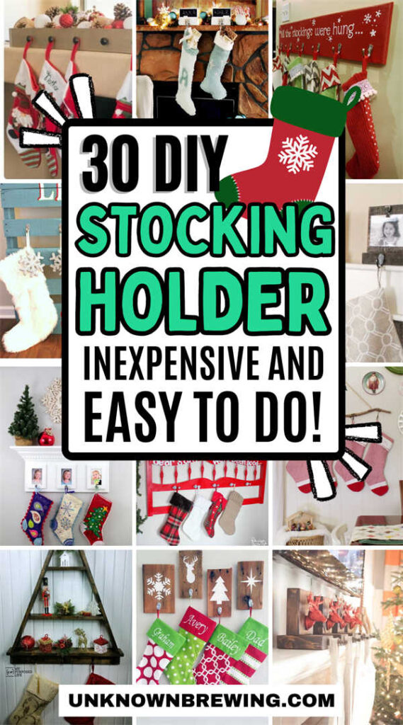 30 DIY Stocking Holders Ideas for Holiday Decor