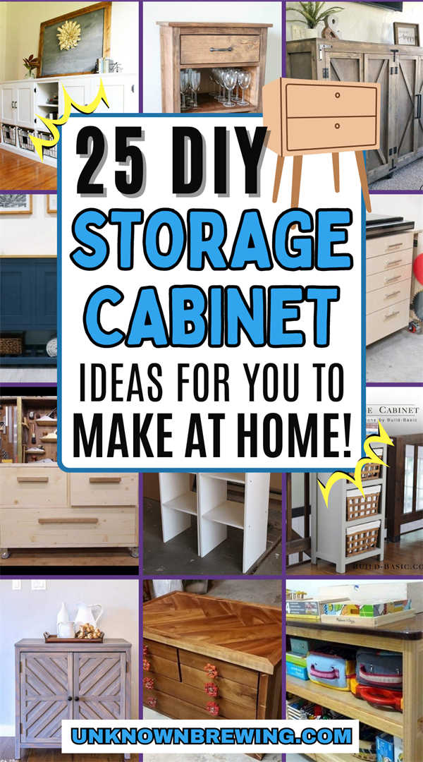 25 DIY Storage Cabinet Ideas for Organized Spaces