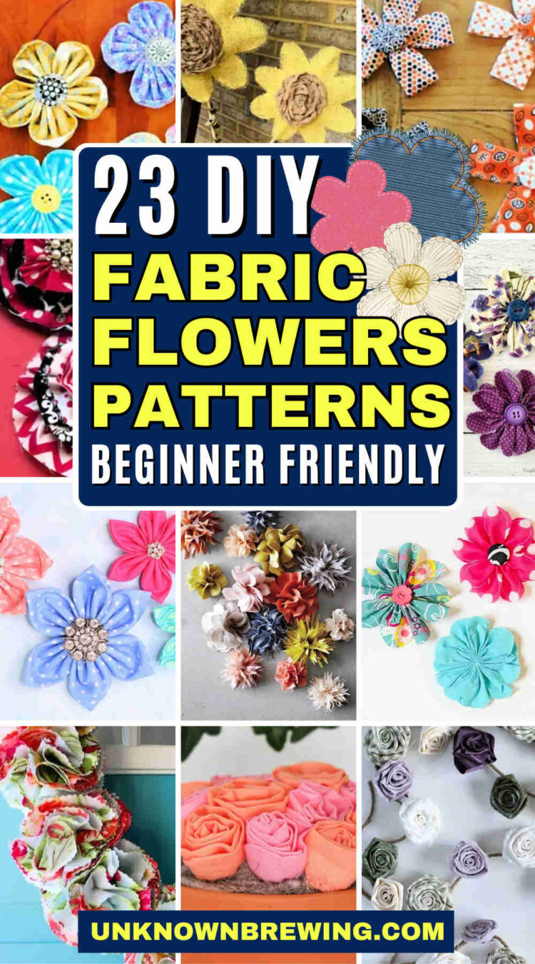 23 Simple DIY Fabric Flower Tutorials for Elegant Decorations