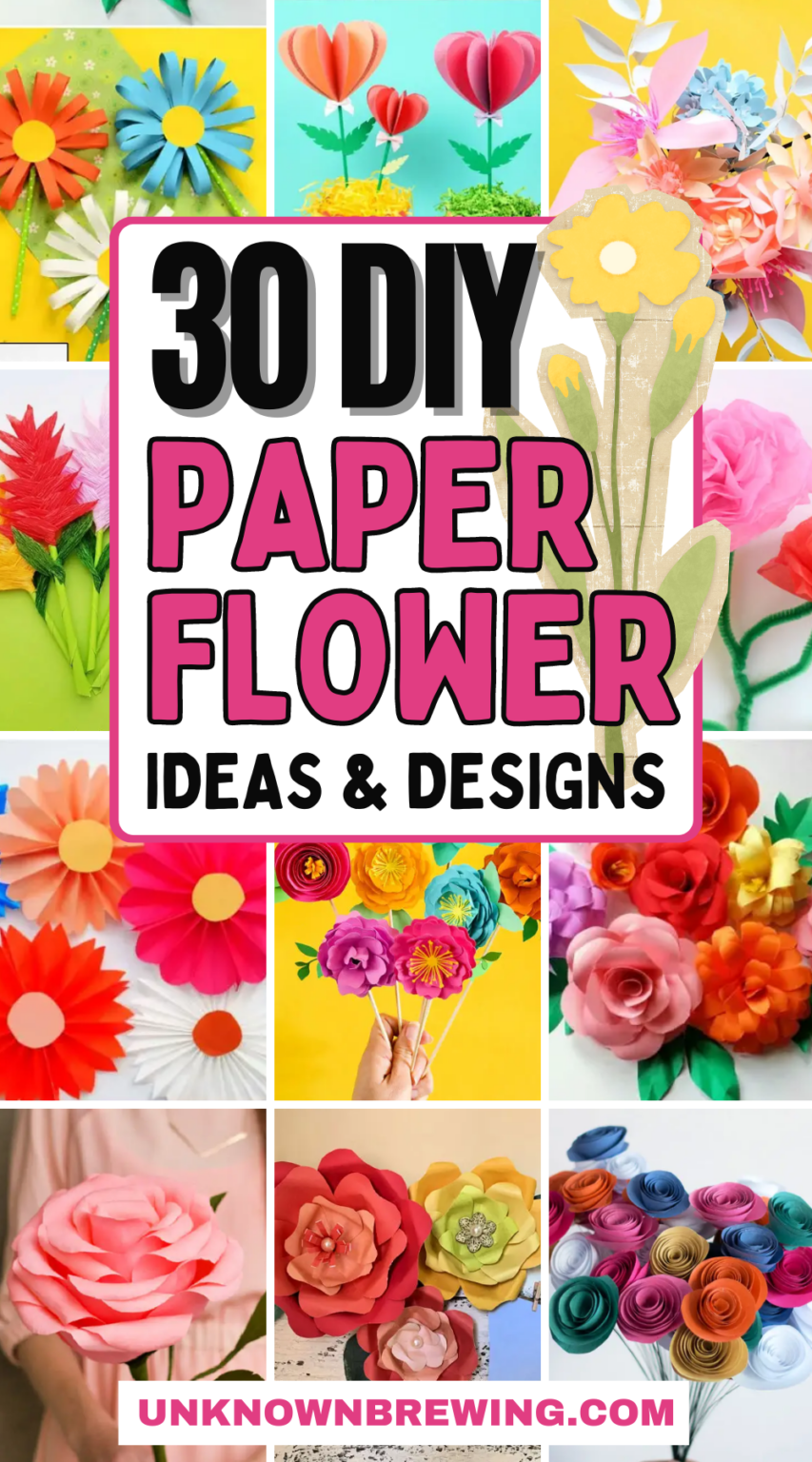 30 Beautiful DIY Paper Flower Ideas for Any Occasion