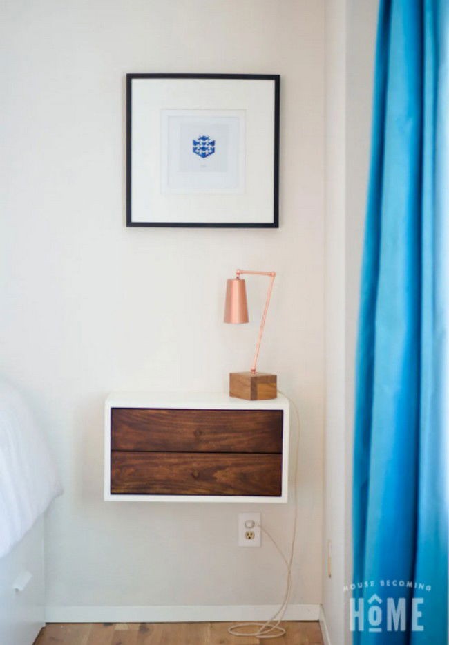 35+ Creative DIY Floating Nightstand Designs