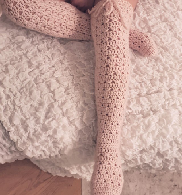 15 Crochet Knee-High Sock Patterns for Warm Feet