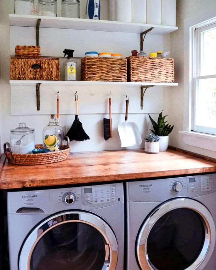 15 DIY Laundry Room Shelves for Organized Storage
