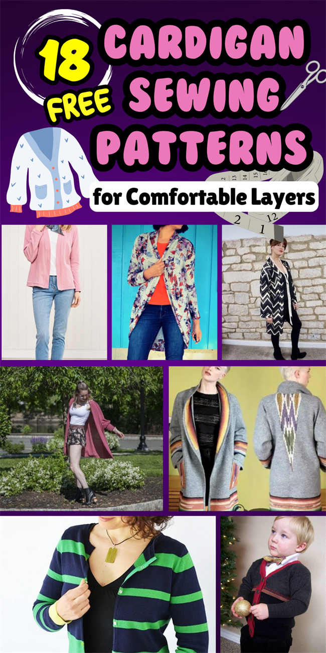 18 Free Cardigan Sewing Patterns for Comfortable Layers
