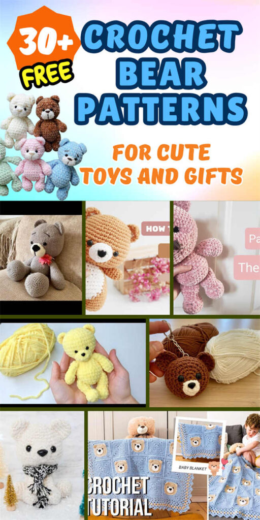 30+ Free Crochet Bear Patterns for Cute Toys and Gifts