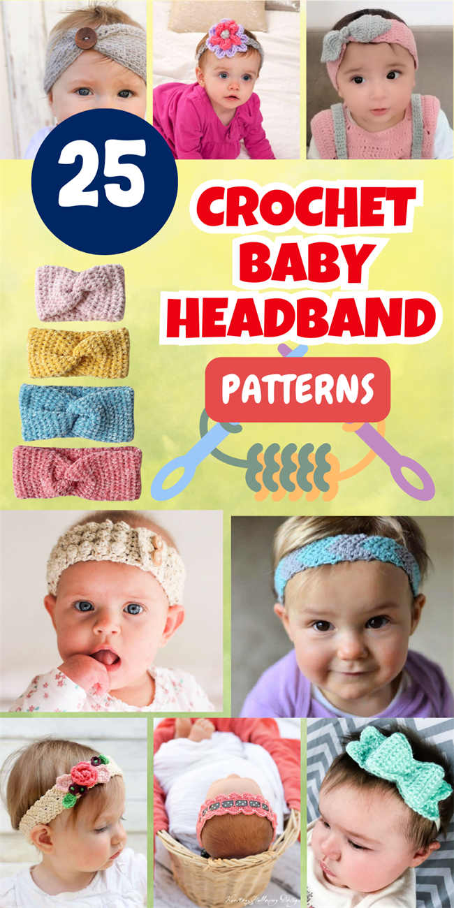 25 Cute Crochet Baby Headband Patterns for Sweet Looks