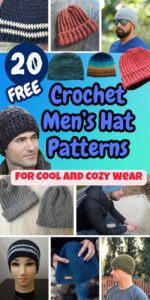 20 Free Crochet Men’s Hat Patterns for Every Occasion
