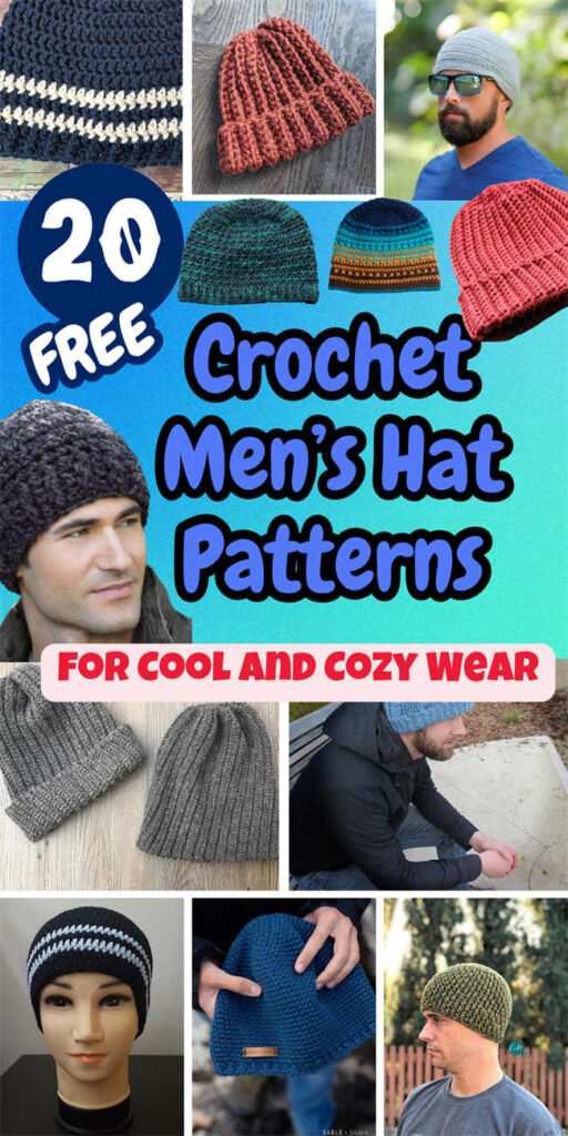 20 Free Crochet Men’s Hat Patterns for Every Occasion
