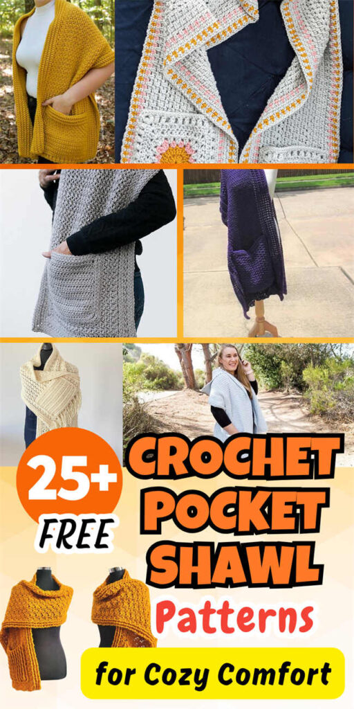 25+ Cozy Free Crochet Pocket Shawl Patterns for Warmth